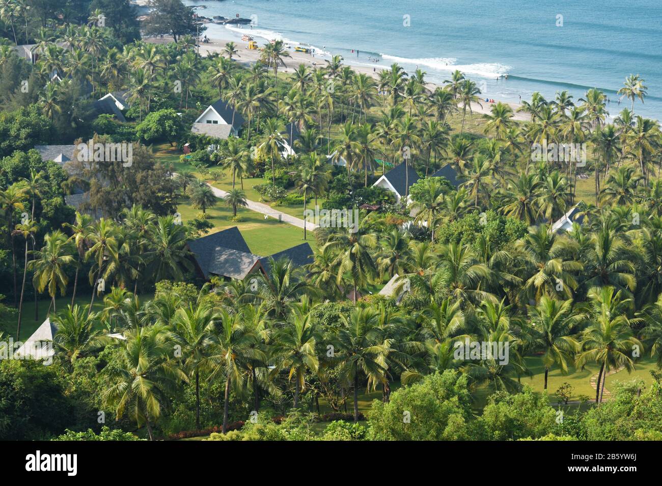 a beautiful villa in between green forest beside a ocean Stock Photo ...