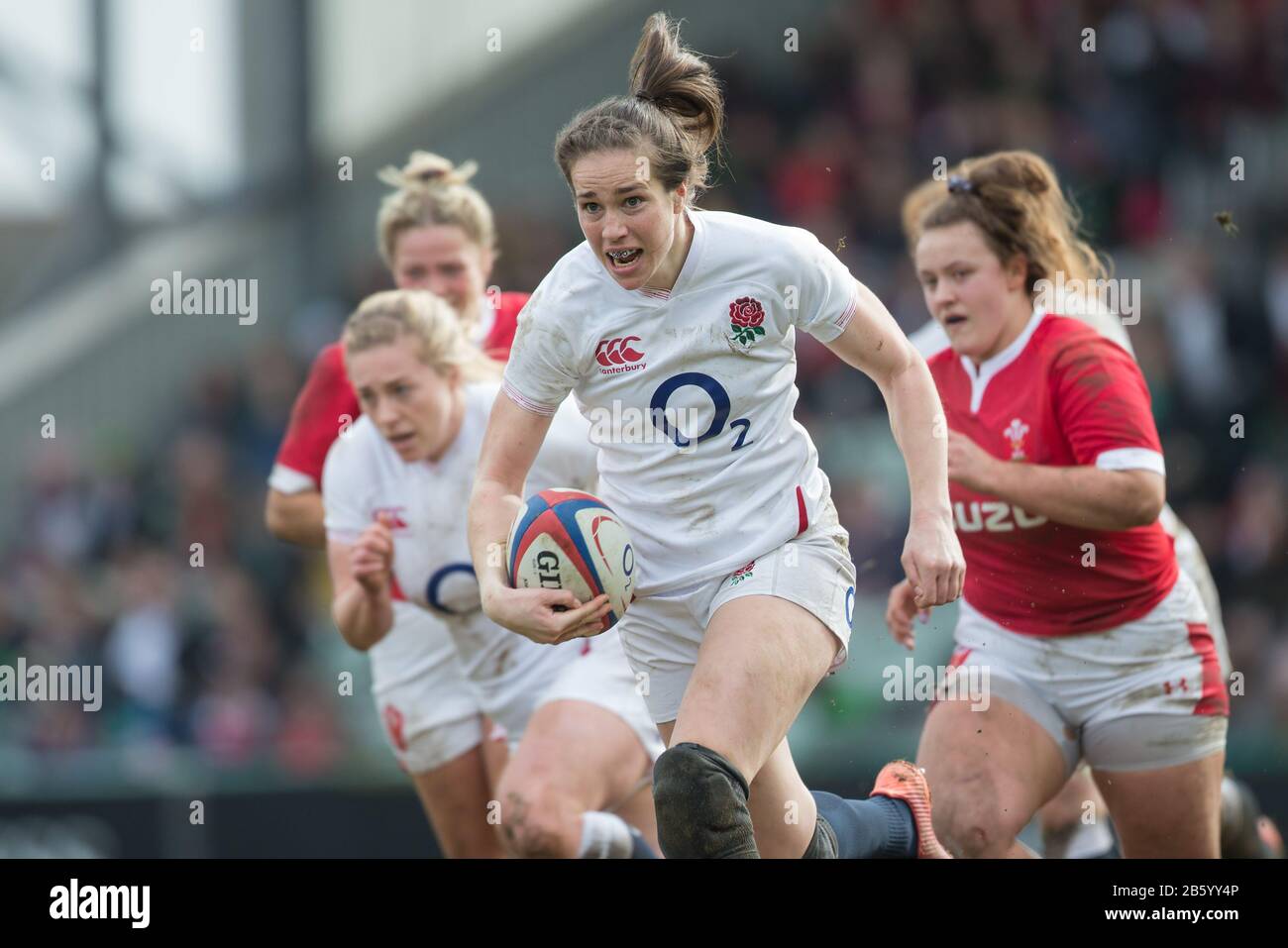 London, UK. 07th Mar, 2020. Emily Scarratt (England, 13). Fourth ...