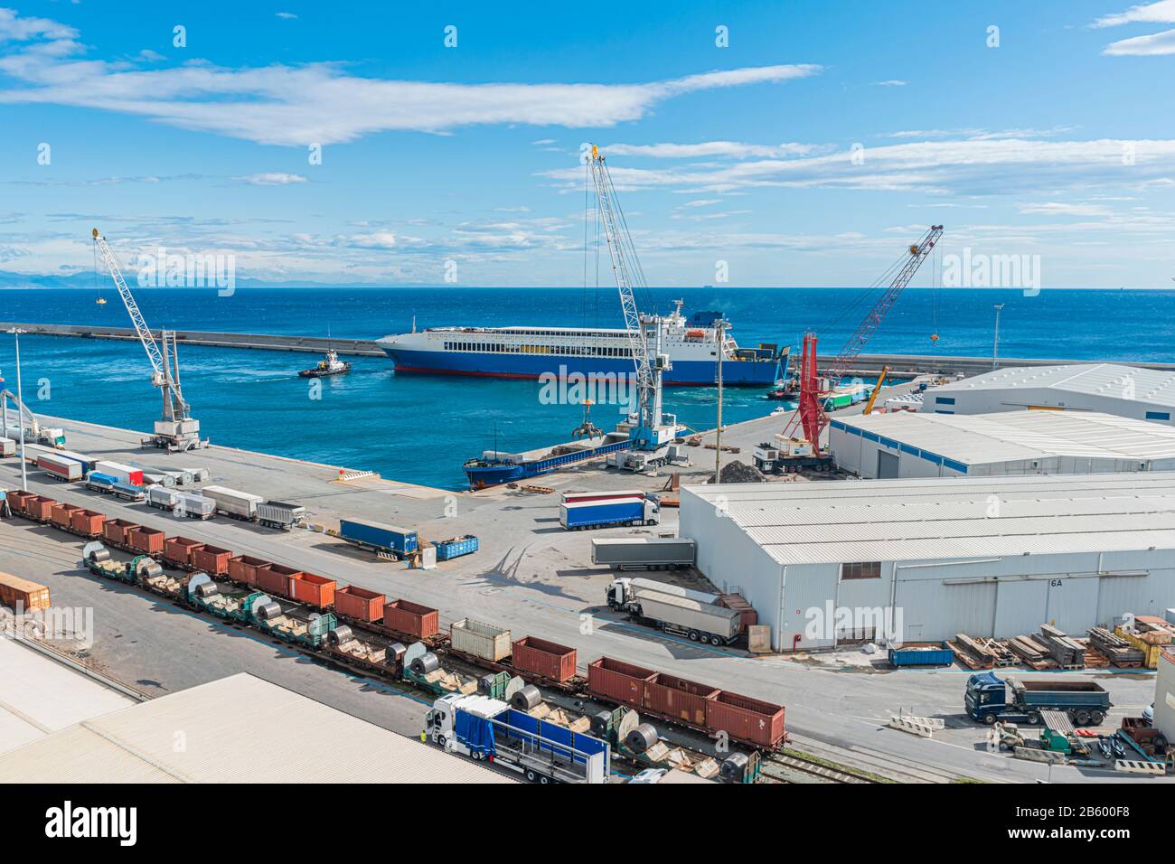 Port of Savona-Vado, terminal. Italy Stock Photo - Alamy