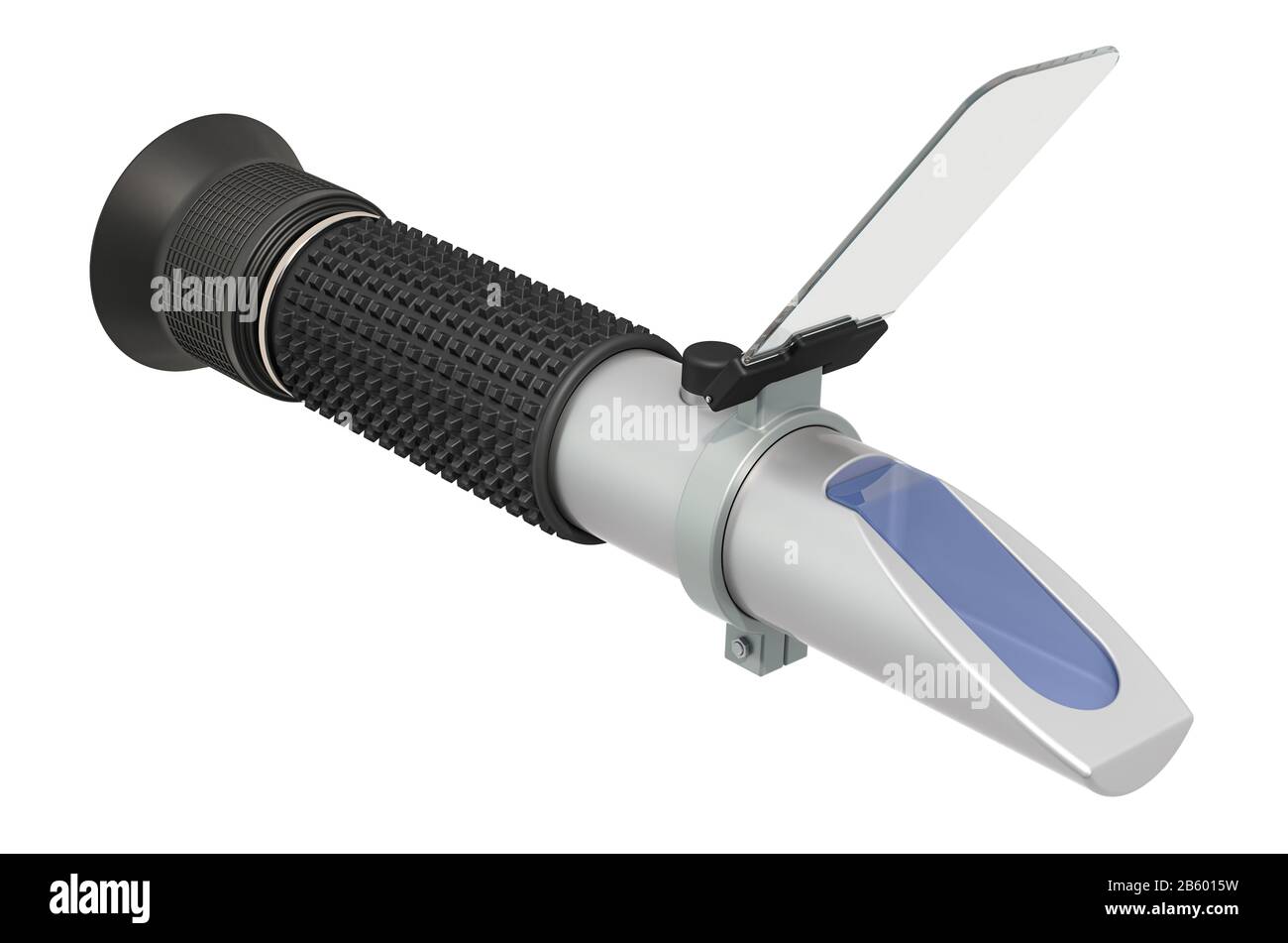 Refractometer, laboratory device. 3D rendering isolated on white ...