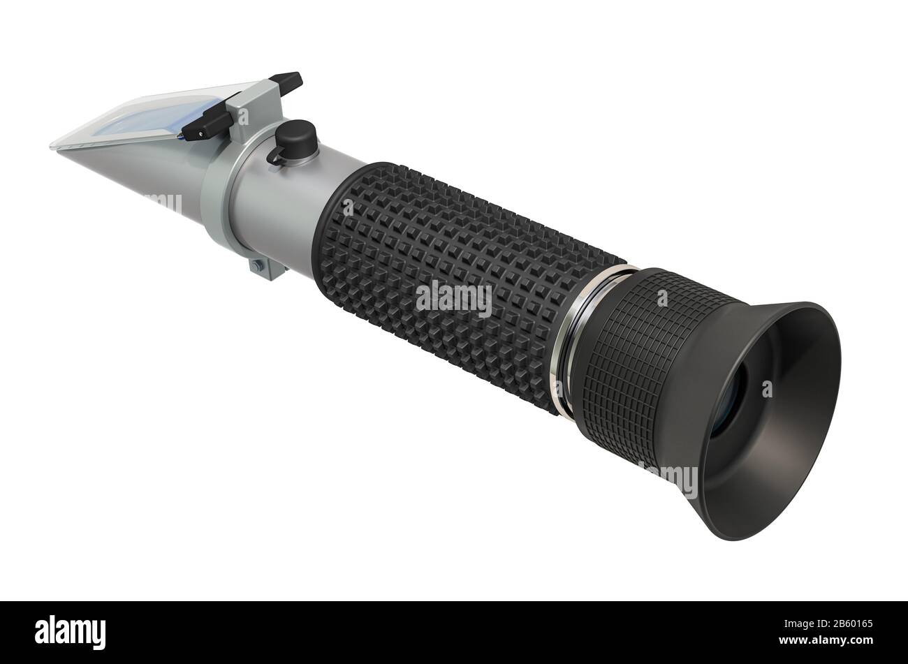 Modern Refractometer Closeup 3d Rendering Isolated On White Background