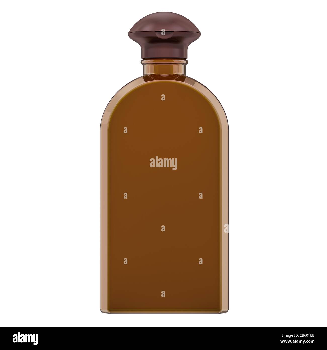Bottle of shampoo, front view. 3D rendering isolated on white ...