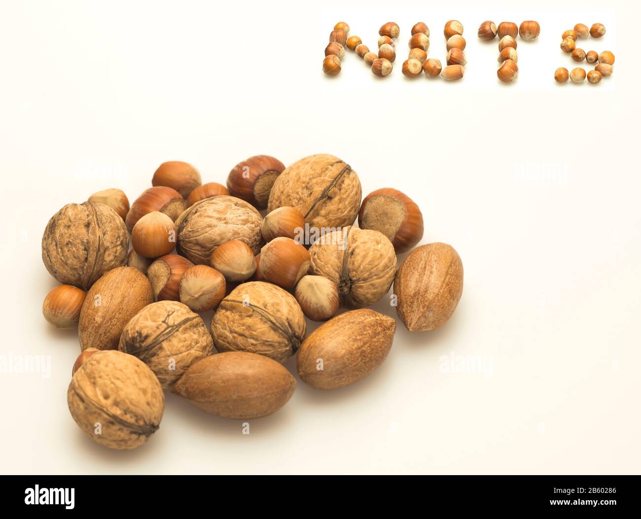 nuts isolated on white background Stock Photo - Alamy
