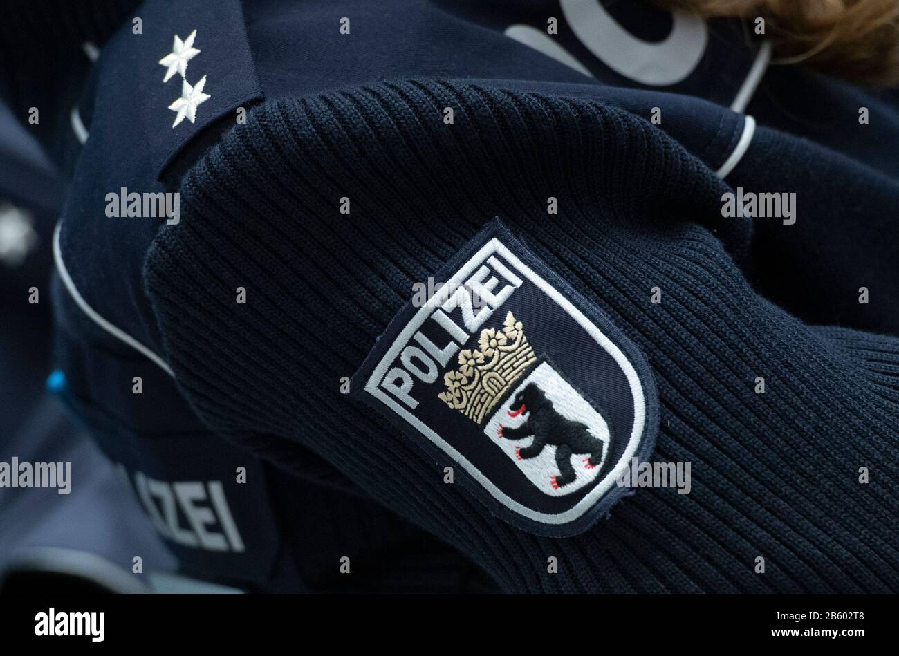 Berlin, Germany. 09th Mar, 2020. The coat of arms of the Berlin police ...