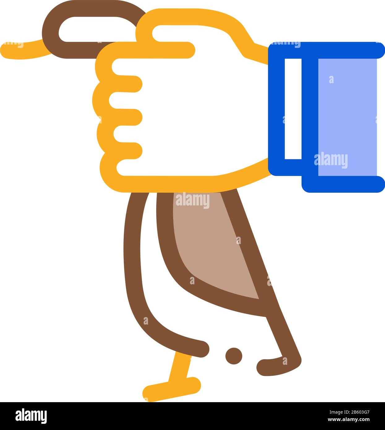 Hand Hold Duck Icon Vector Outline Illustration Stock Vector Image ...