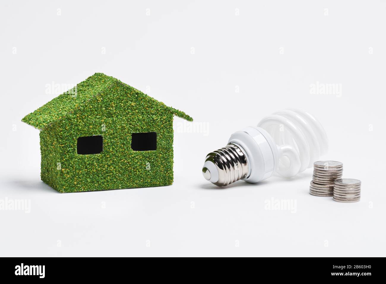 Project of ecological and energy efficient house Stock Photo - Alamy