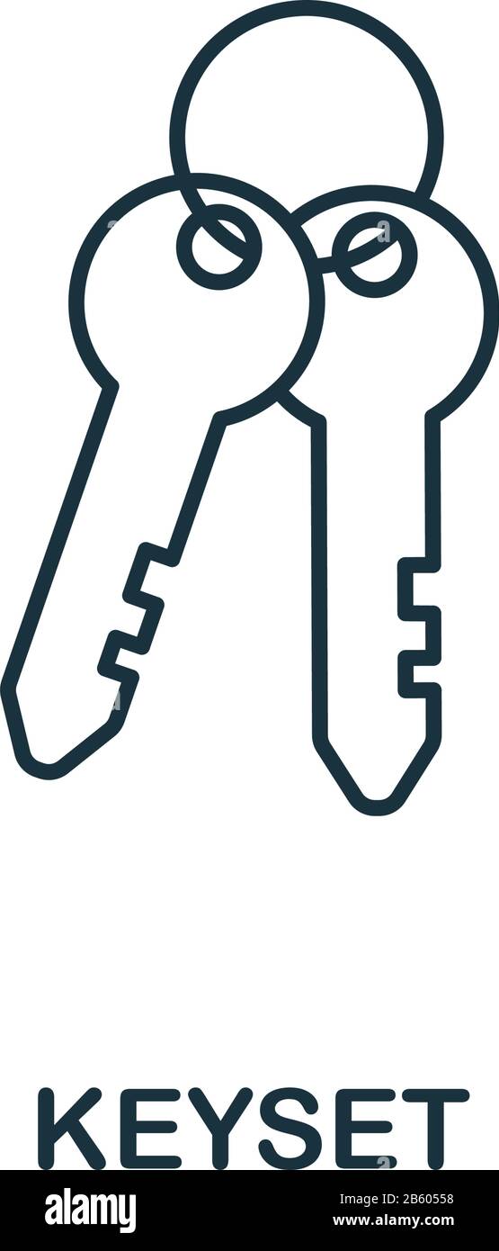 Keyset icon from cyber security collection. Simple line Keyset icon for ...