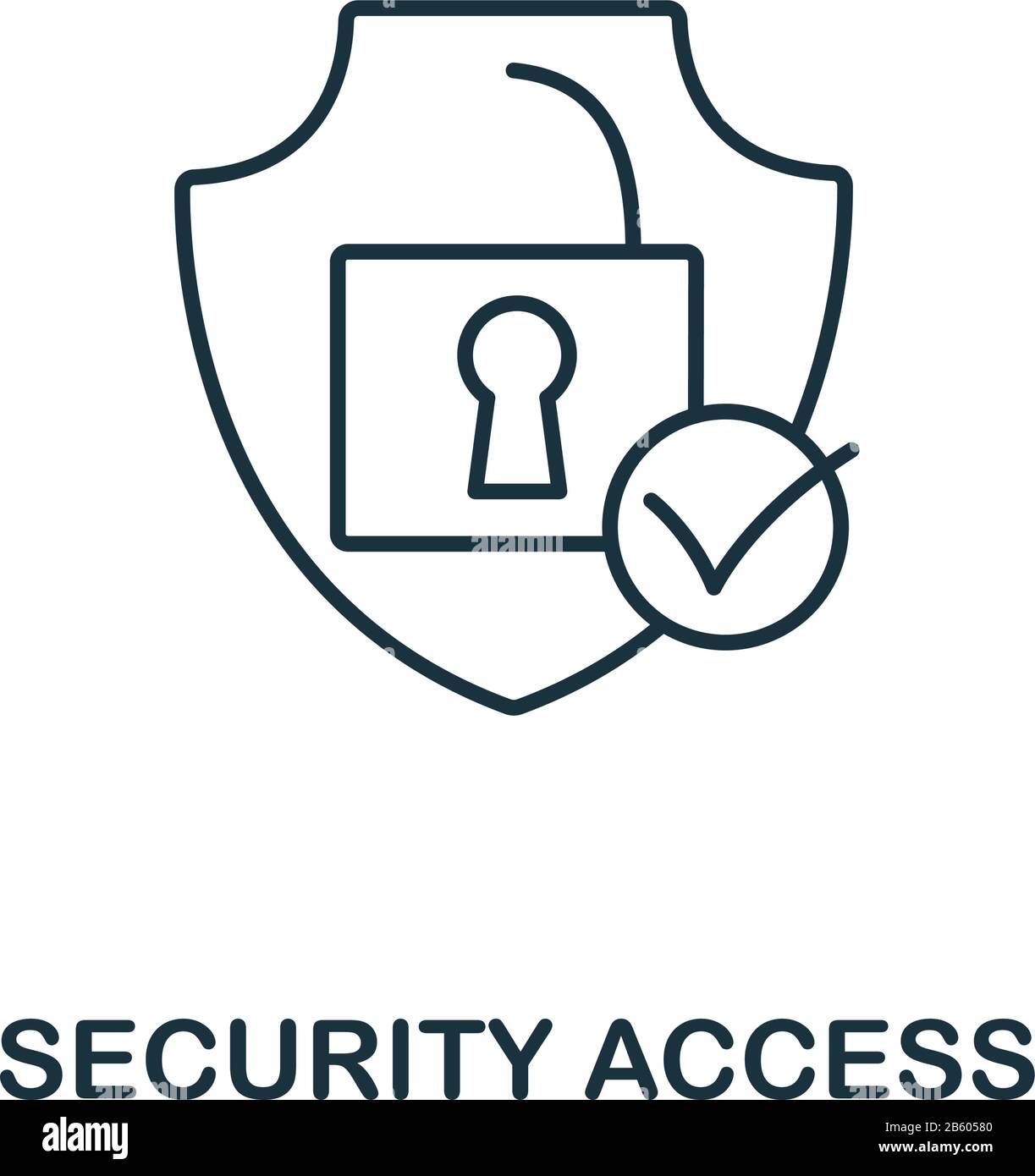 Security Access Icon From Cyber Security Collection Simple Line Security Access Icon For