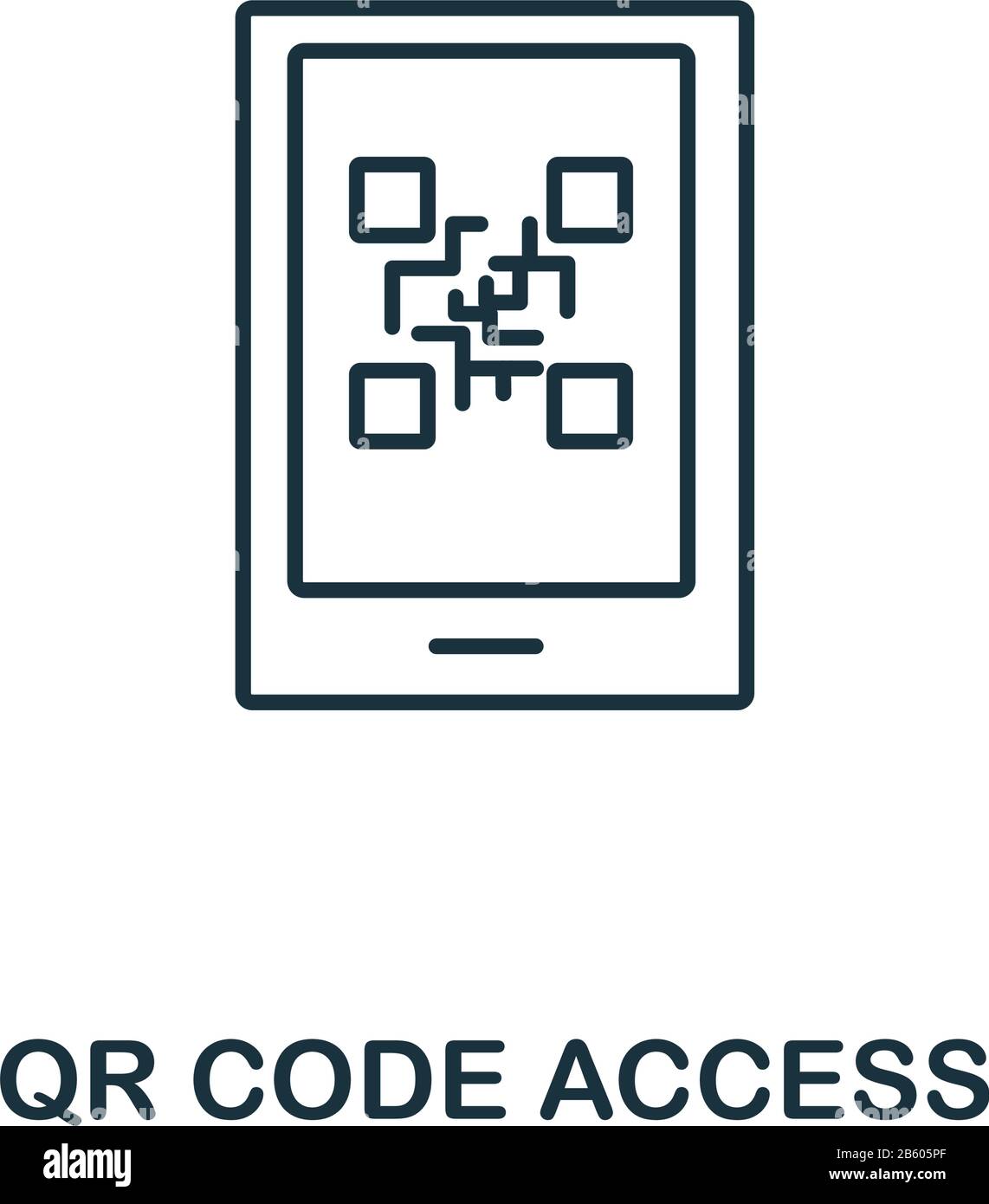 Qr Code Access icon from cyber security collection. Simple line Qr Code ...