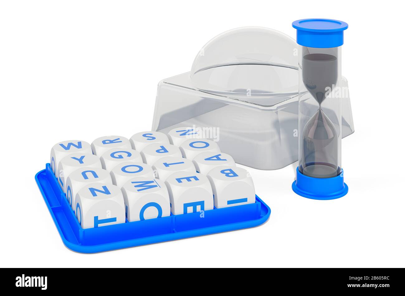 Boggle Board Game, 3D rendering isolated on white background Stock ...
