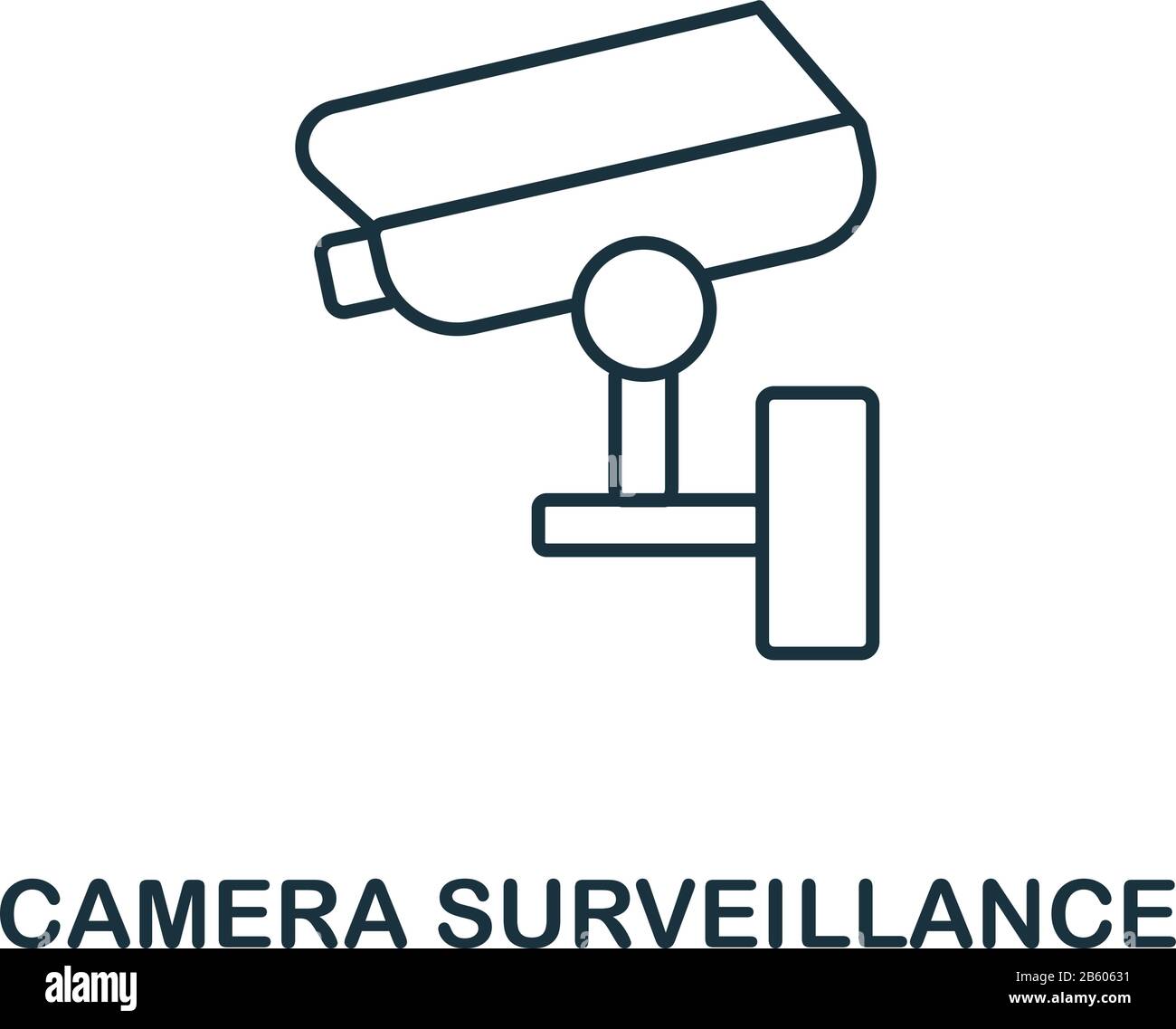 Camera Surveillence icon from cyber security collection. Simple line ...
