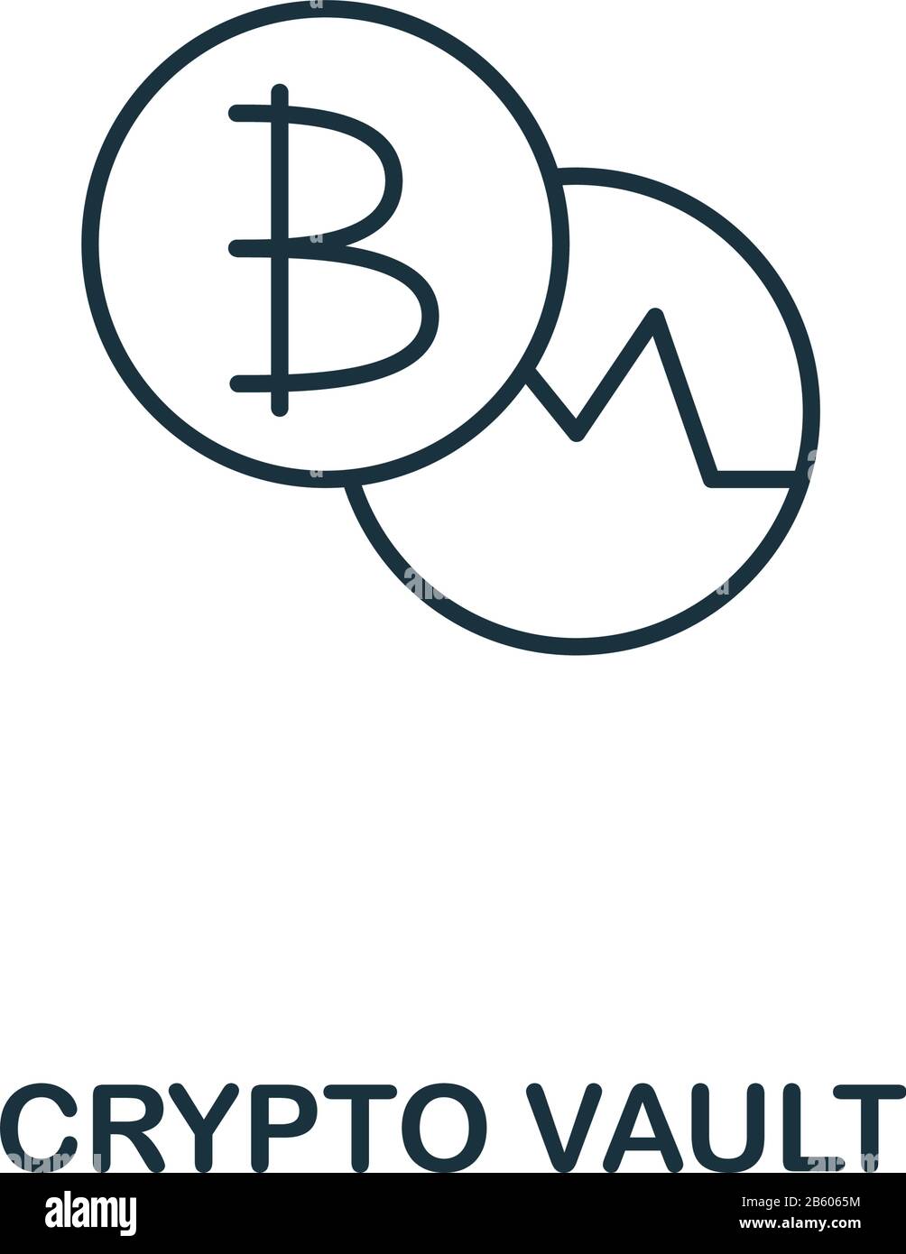 Crypto Vault icon from cyber security collection. Simple line Crypto ...