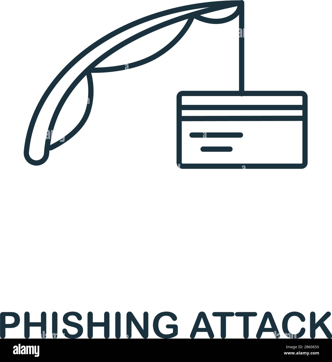 Phishing Attack icon from cyber security collection. Simple line Phishing Attack icon for ...