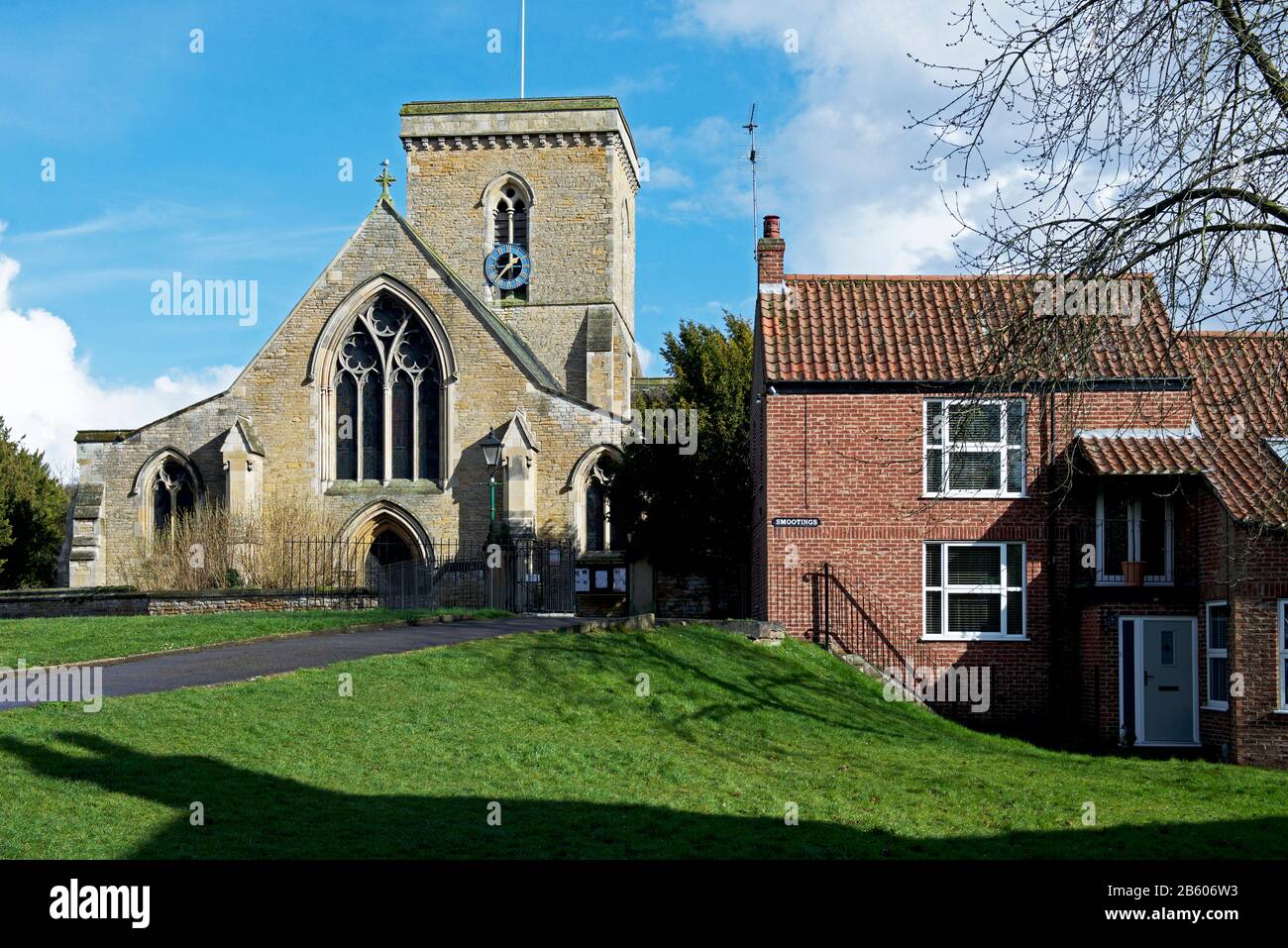 St Helen's Church in the village of Welton, East Yorkshire, England UK ...