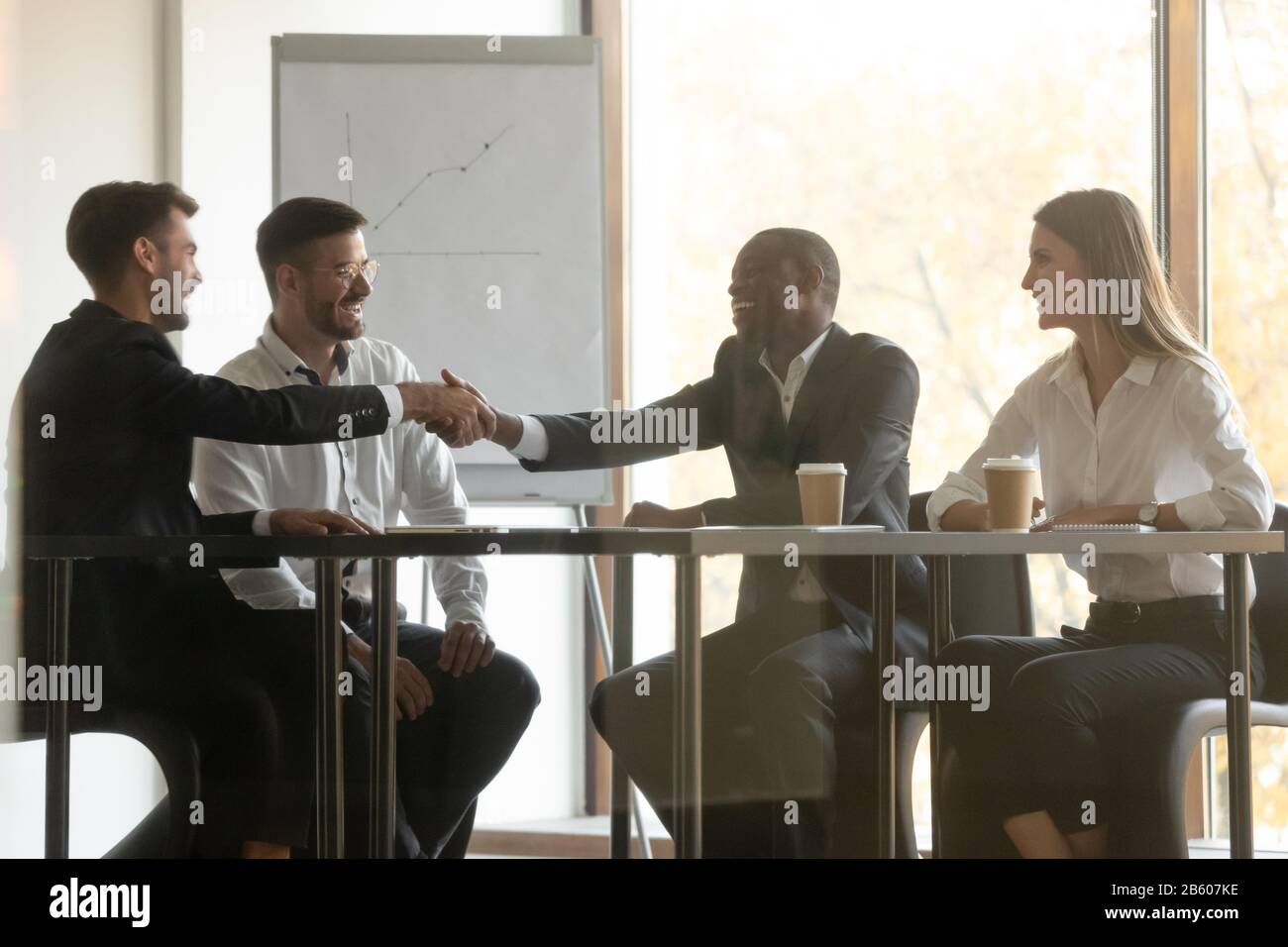 Cheerful multiracial male female hi-res stock photography and images ...