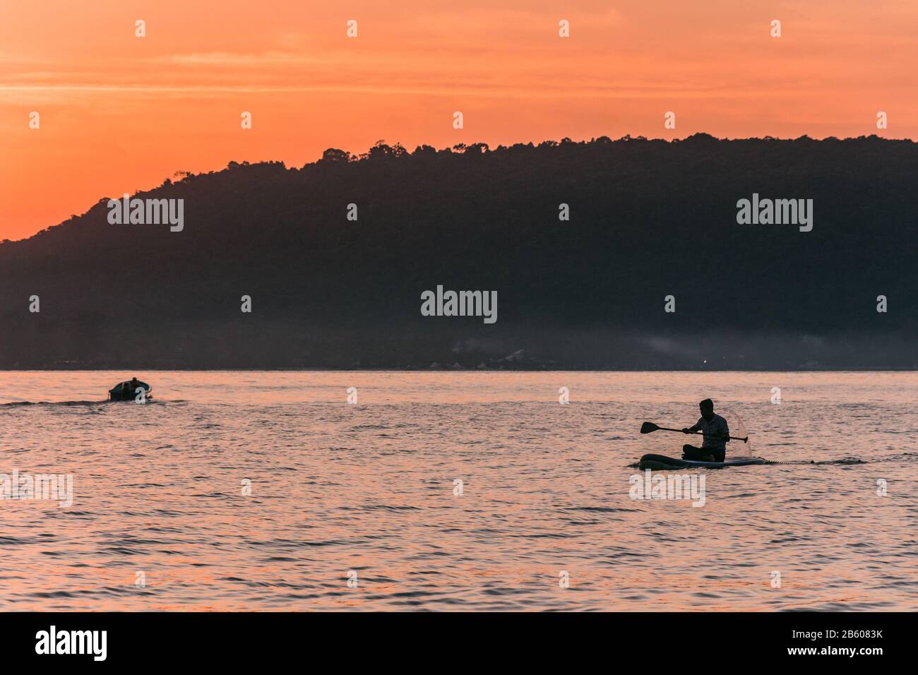 The sunset on Koh Rong Samloem, Cambodia Stock Photo - Alamy