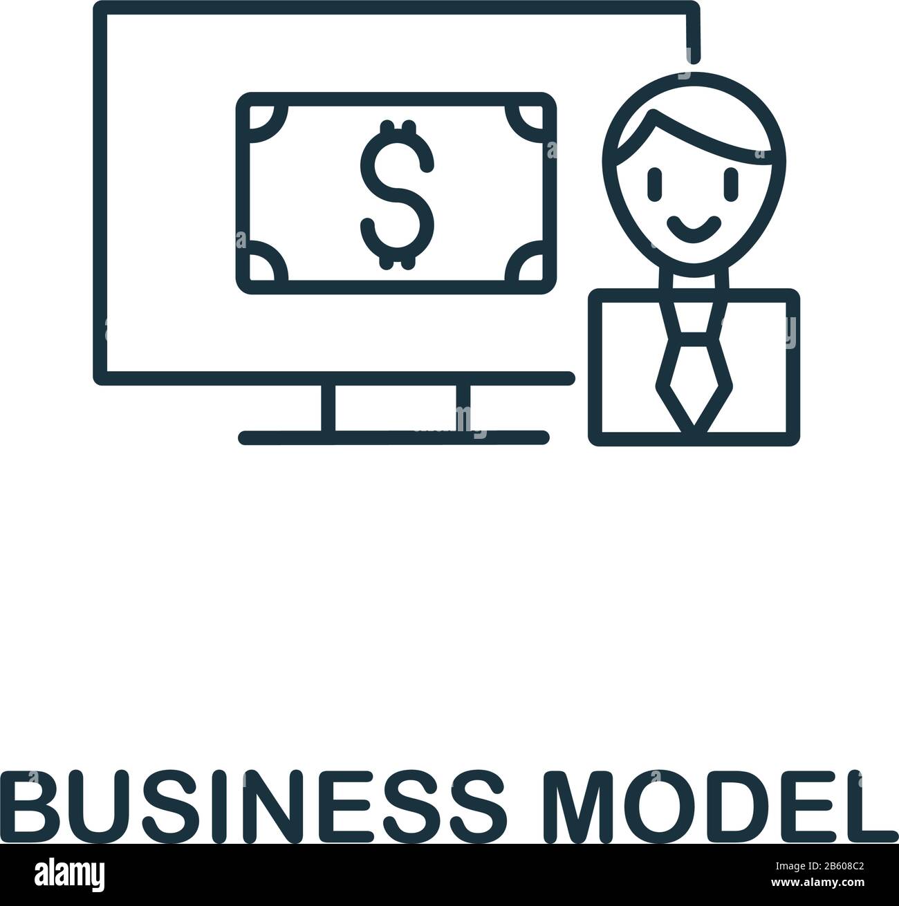 Business Model Icon Business Model Icon From Industry 4.0... Stock