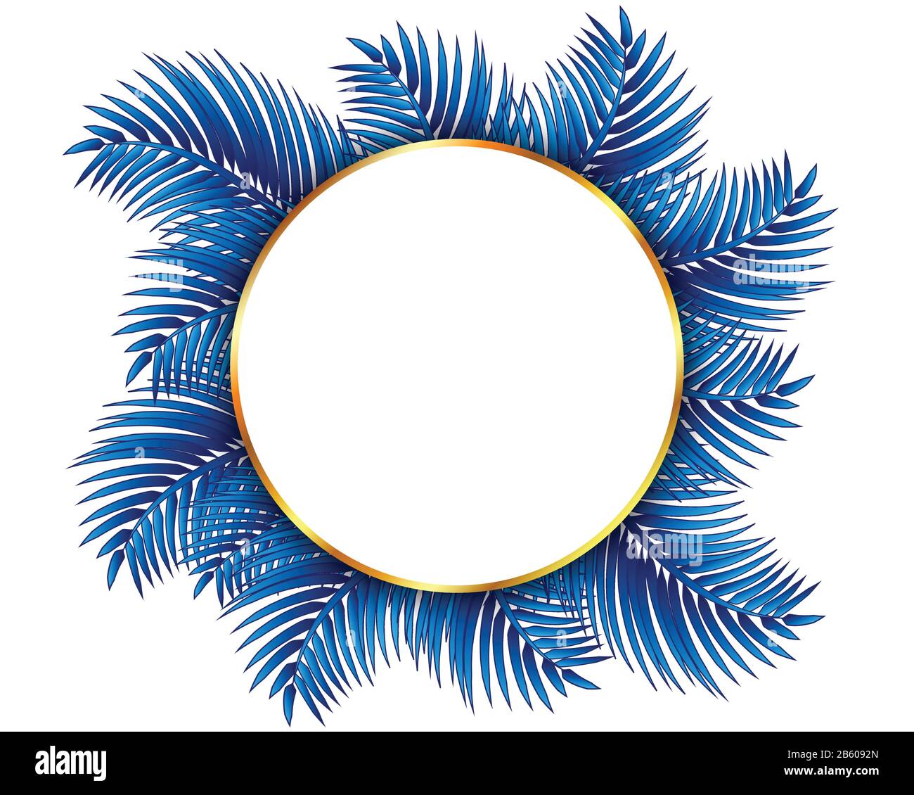 Tropical background with blue palm leafs Stock Vector Image & Art - Alamy