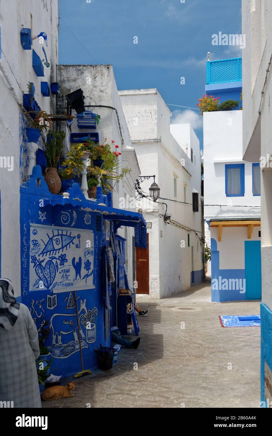 White town of Assila in Morocco Stock Photo - Alamy