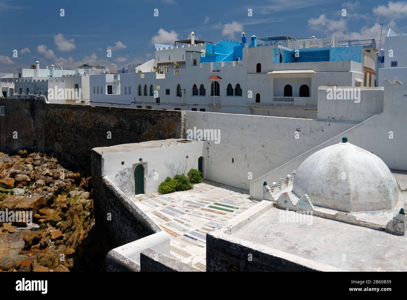 White town of Assila in Morocco Stock Photo - Alamy