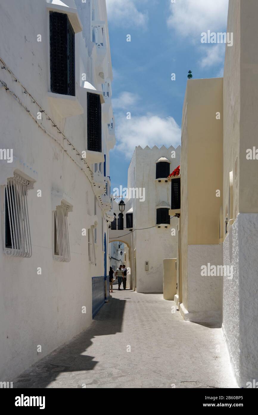 White town of Assila in Morocco Stock Photo - Alamy