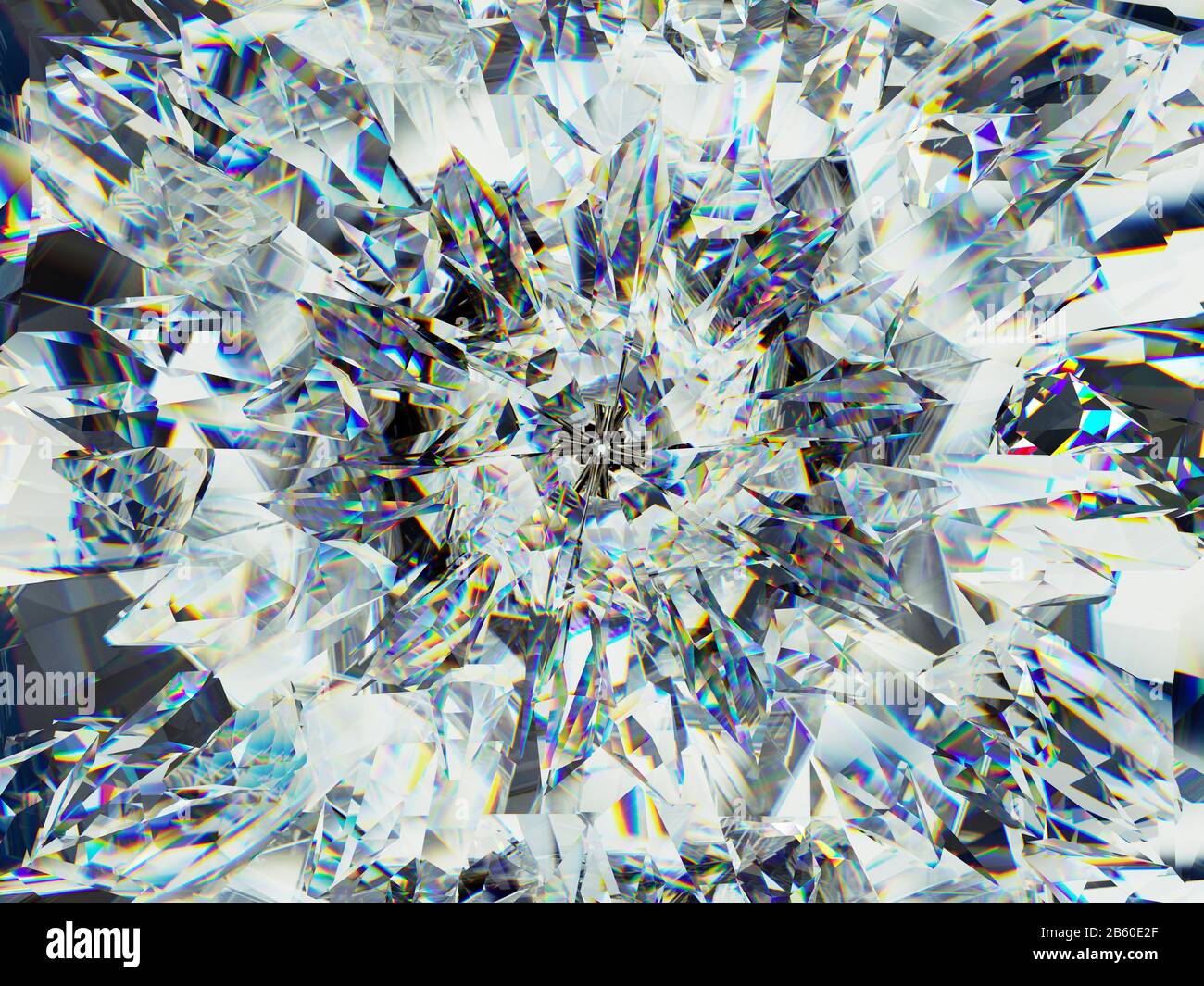 Gemstone or diamond texture closeup and kaleidoscope. 3d render, 3d ...