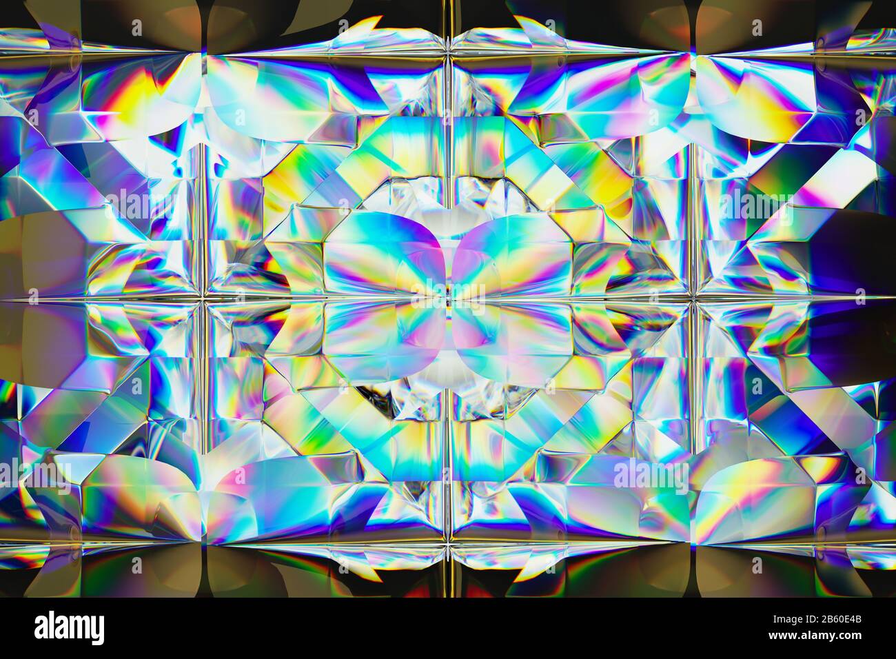 Gemstone or diamond texture closeup and kaleidoscope. 3d render, 3d ...
