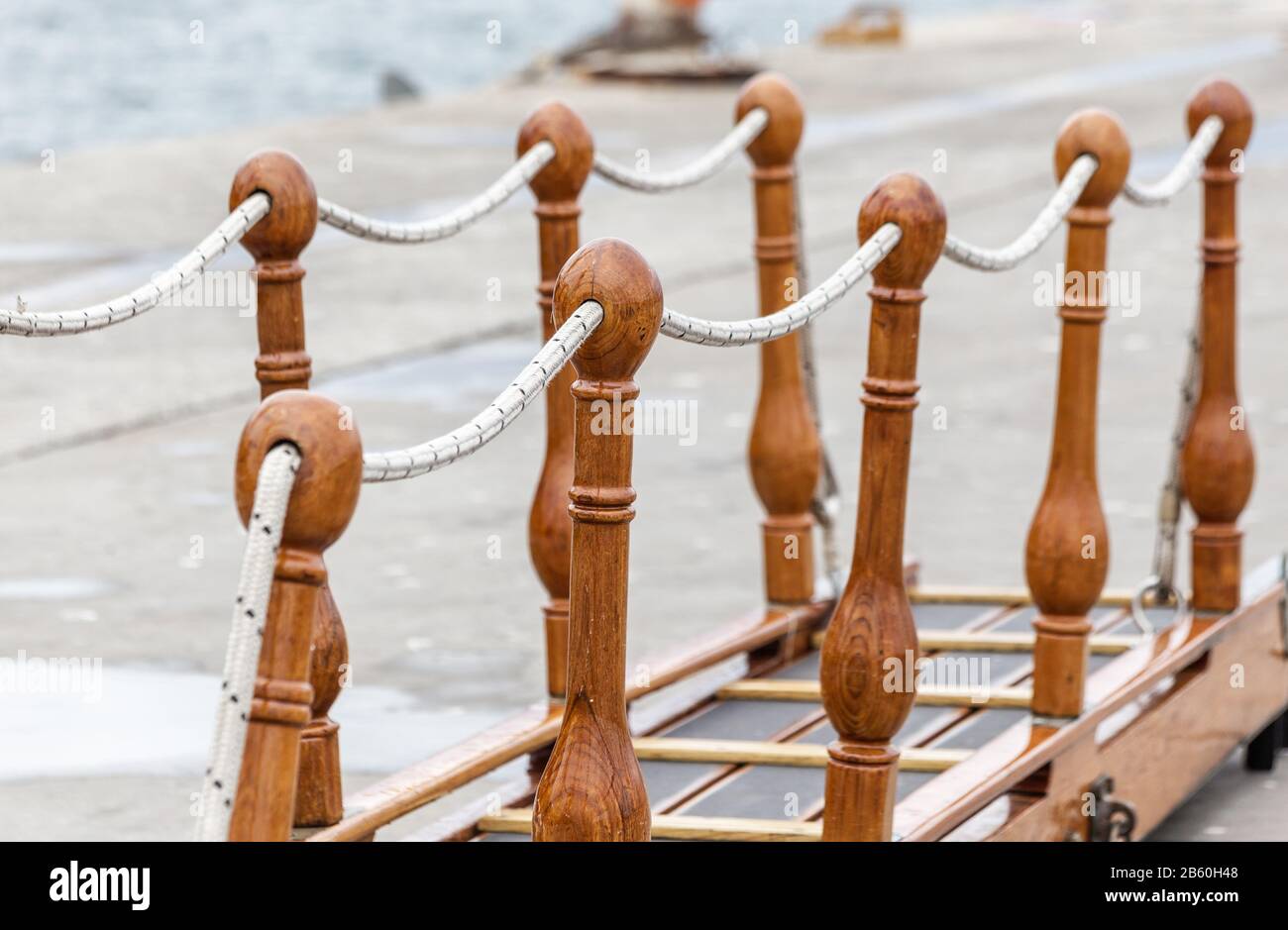 Vintage decorative ladder-track, the historic sailing ship Stock Photo ...
