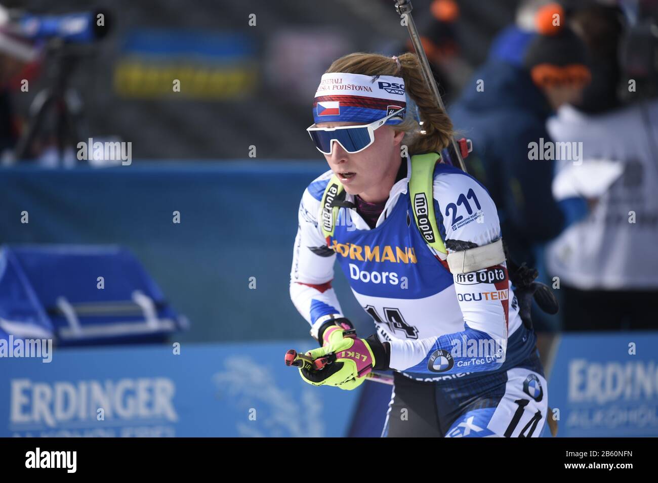 Czech Marketa Davidova in action during the women's 12.5 km mass start ...