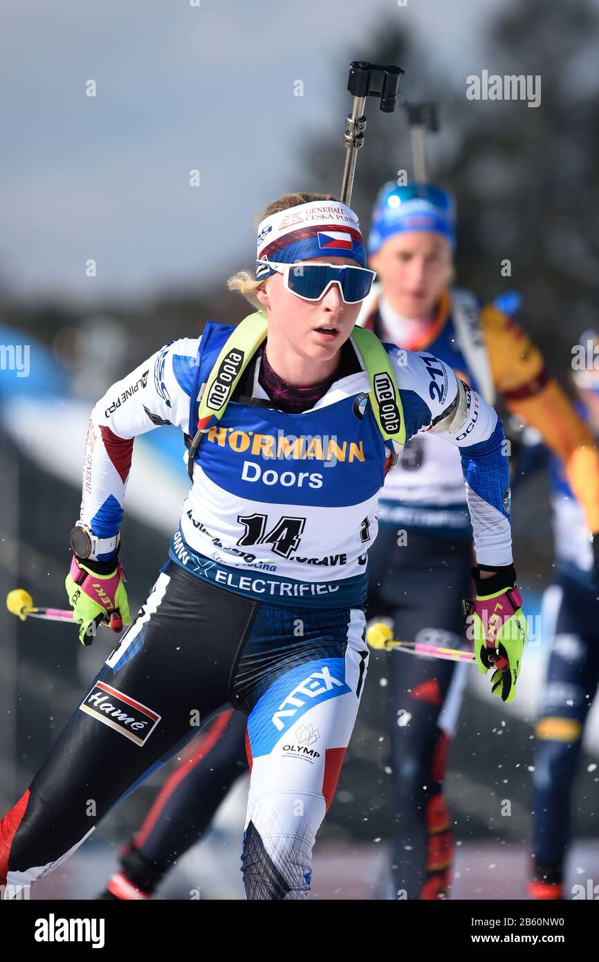 Czech Marketa Davidova in action during the women's 12.5 km mass start ...