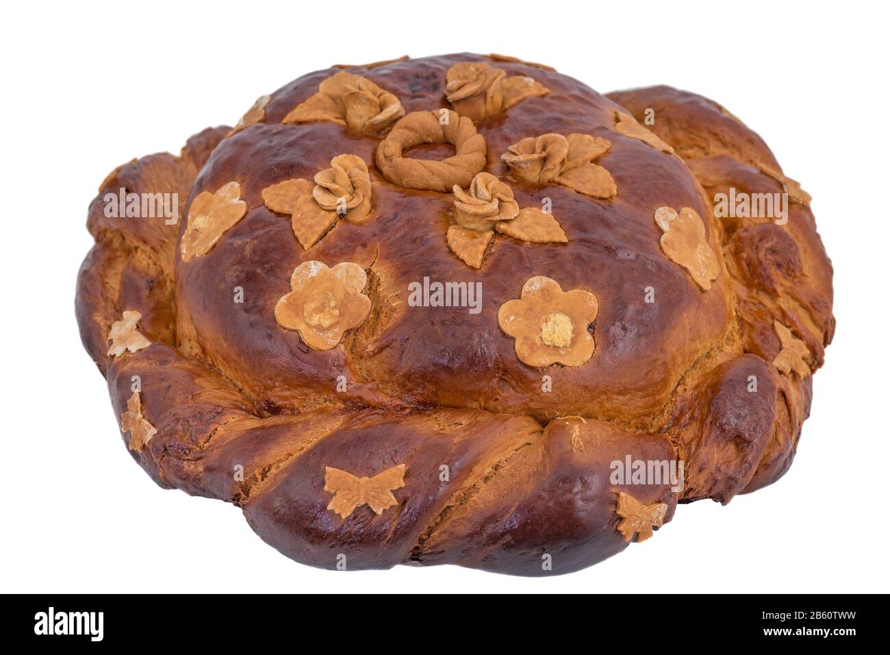 Traditional round loaf for the holidays. On wedding day Stock Photo - Alamy