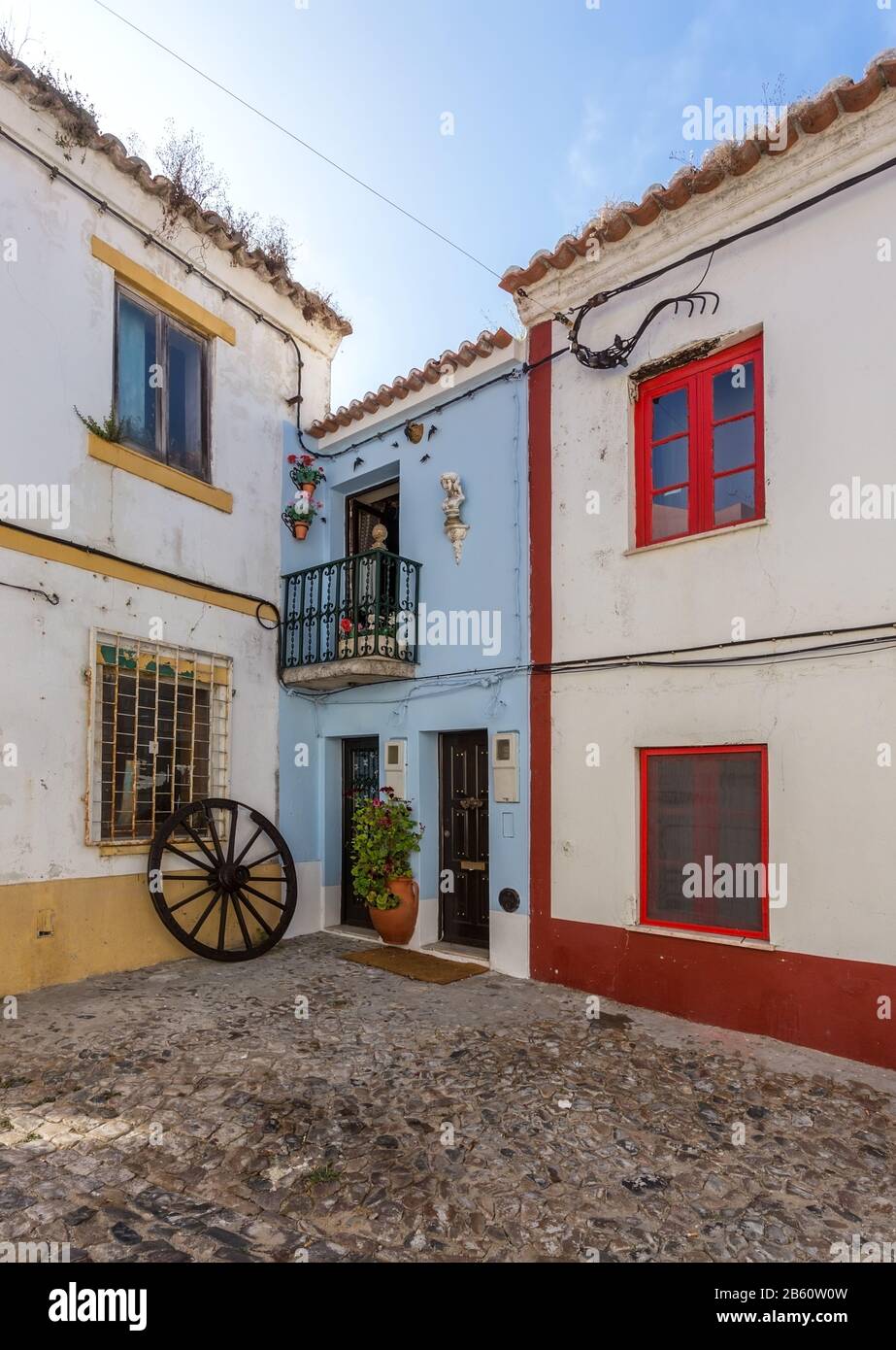 Ancient traditional streets of the town of Sines. Portugal Stock Photo ...