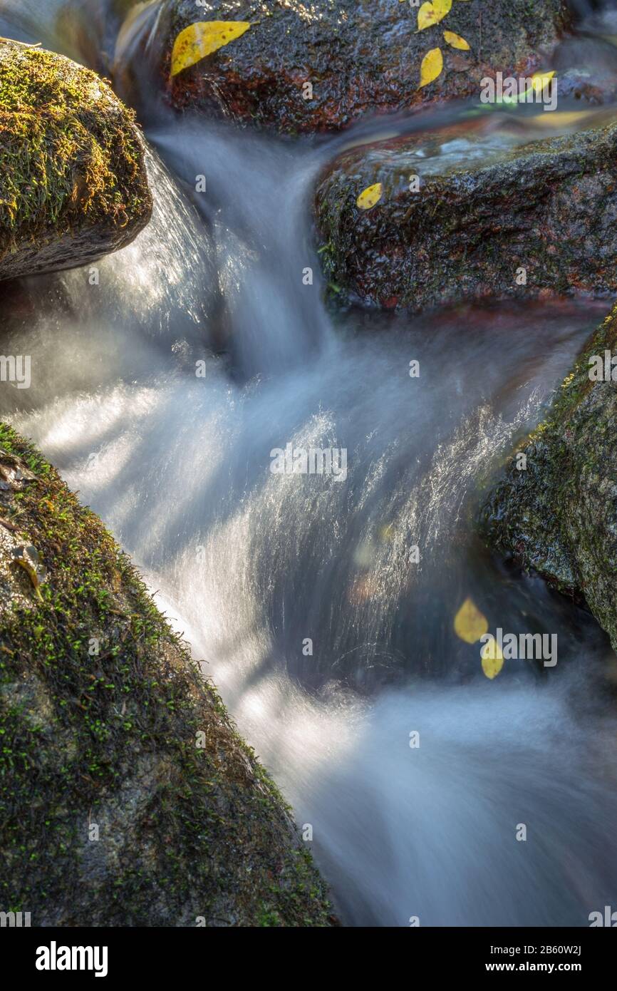 Peaceful stream flows through rocks hi-res stock photography and images ...