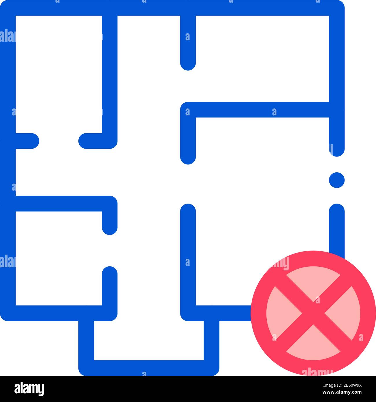 Wrong Plan Icon Vector Outline Illustration Stock Vector Image & Art ...