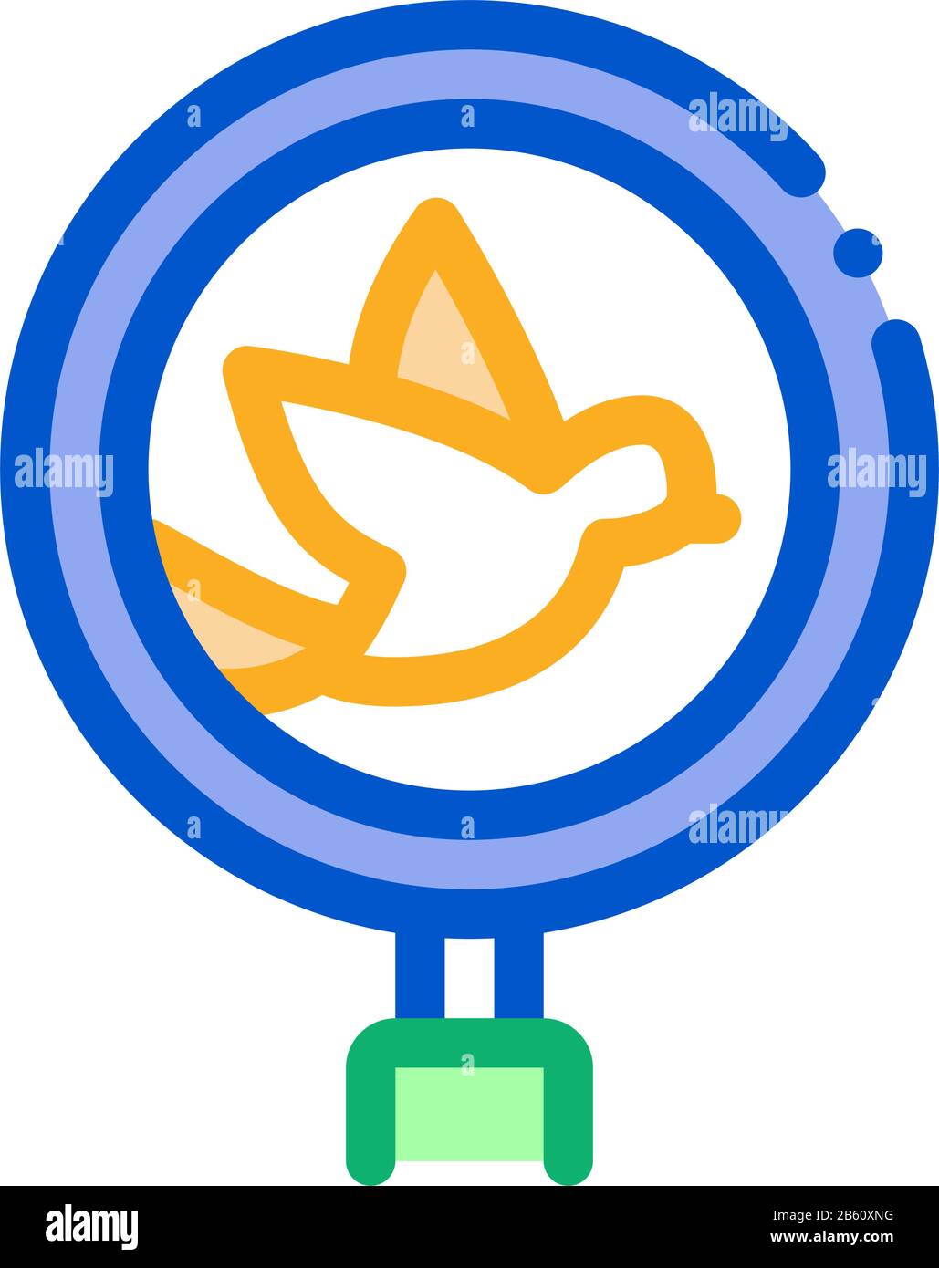 Bird Ornithology Research Icon Thin Line Vector Stock Vector Image ...