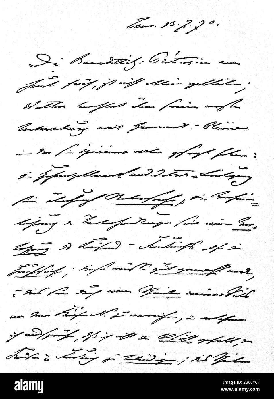 Letter from King Wilhelm to Queen Augusta from Ems, July 13, 1870 ...