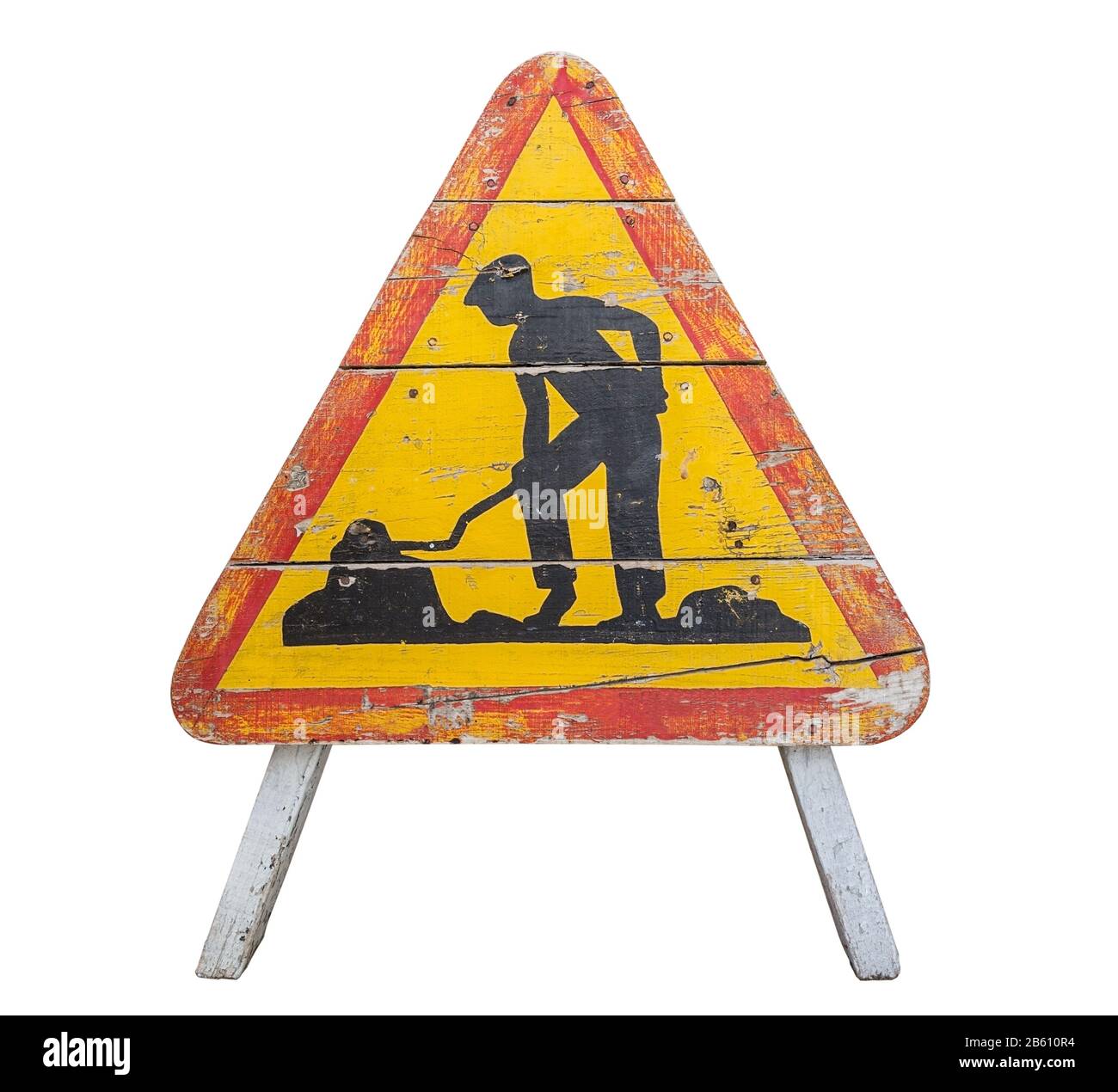 Traffic sign on fence Cut Out Stock Images & Pictures - Alamy