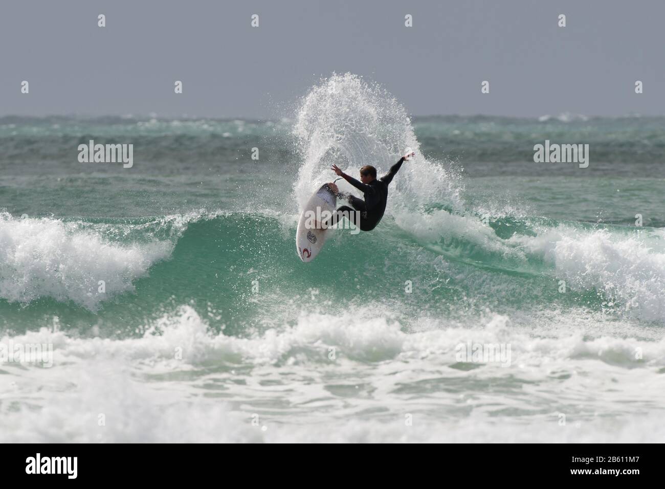 Surfing action at Lorne on the Great Ocean Road, Victoria, Australia ...