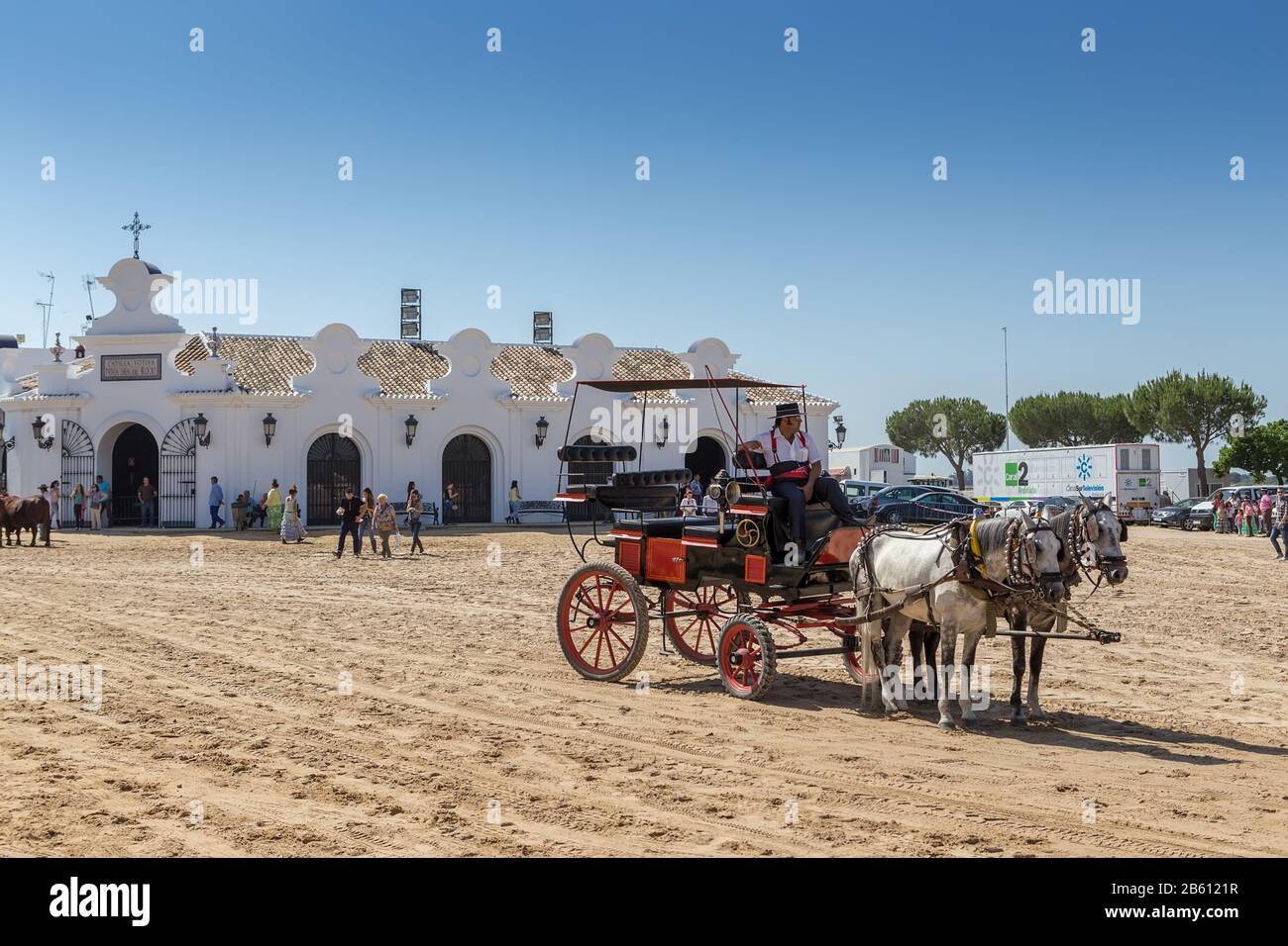 El ROCIO, ANDALUCIA, SPAIN - MAY 22: Romeria after visiting the ...