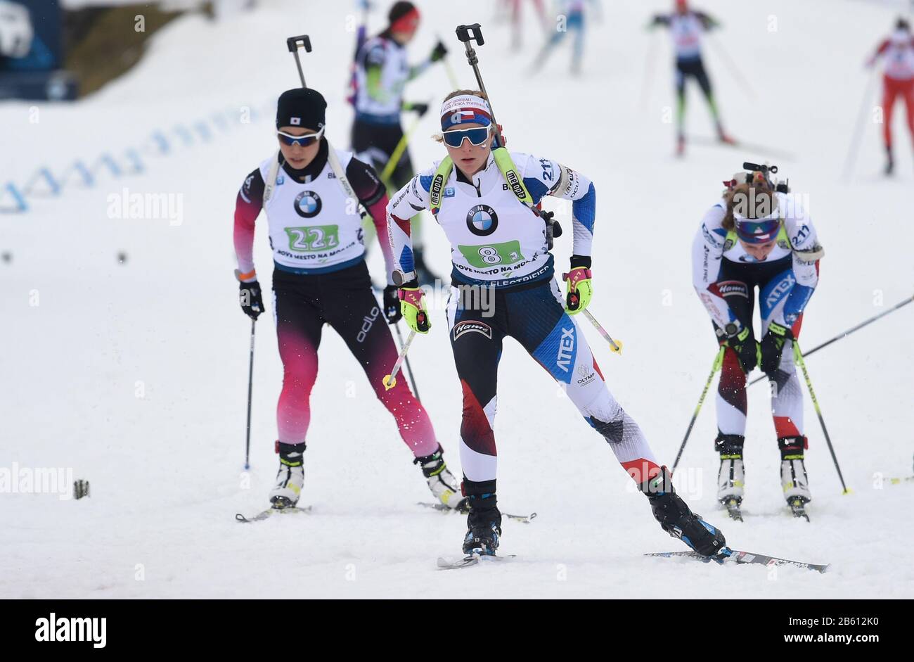 Czech Marketa Davidova in action during the World Cup biathlon women's ...