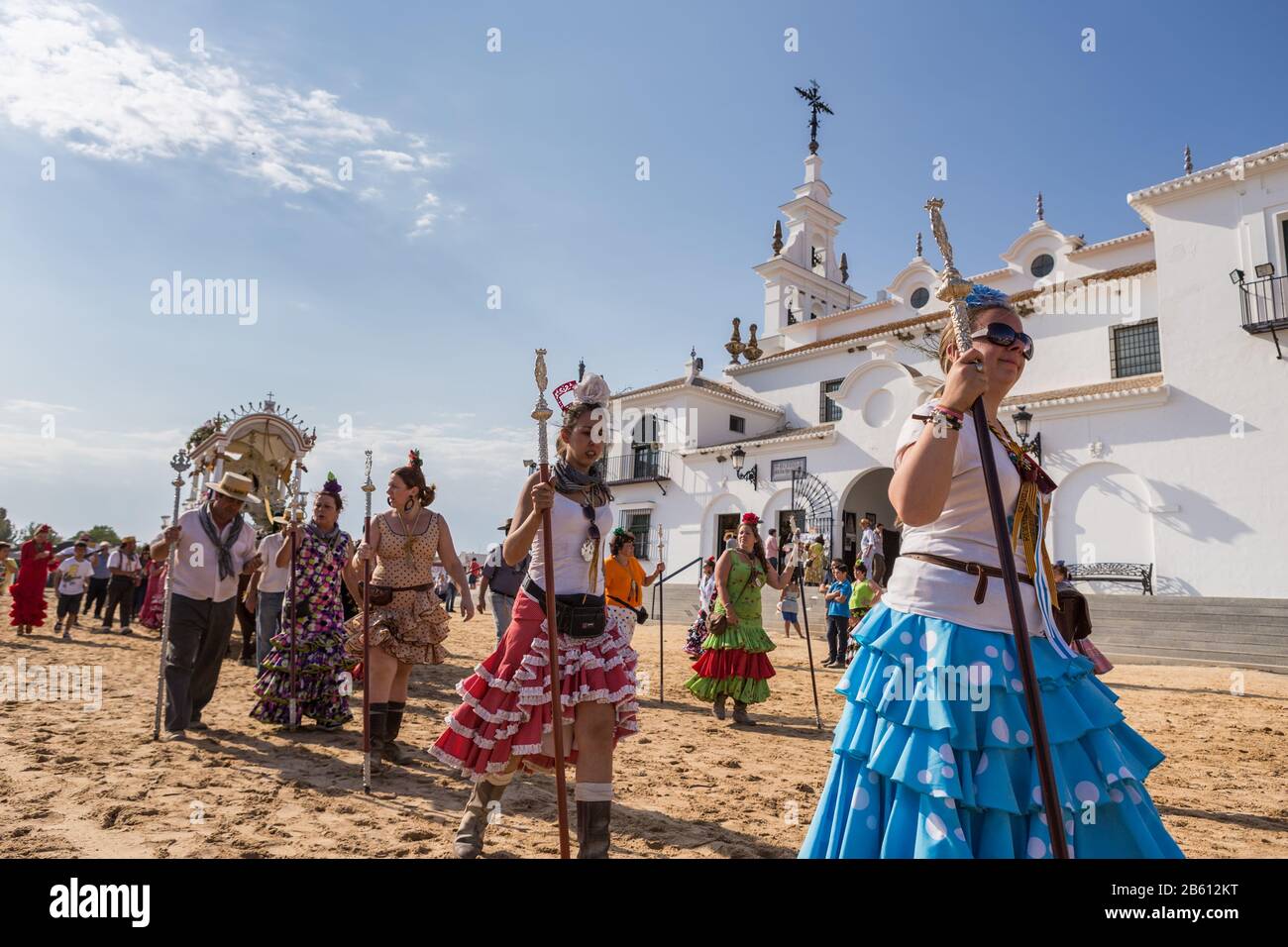 El ROCIO, ANDALUCIA, SPAIN - MAY 22: Romeria after visiting the ...