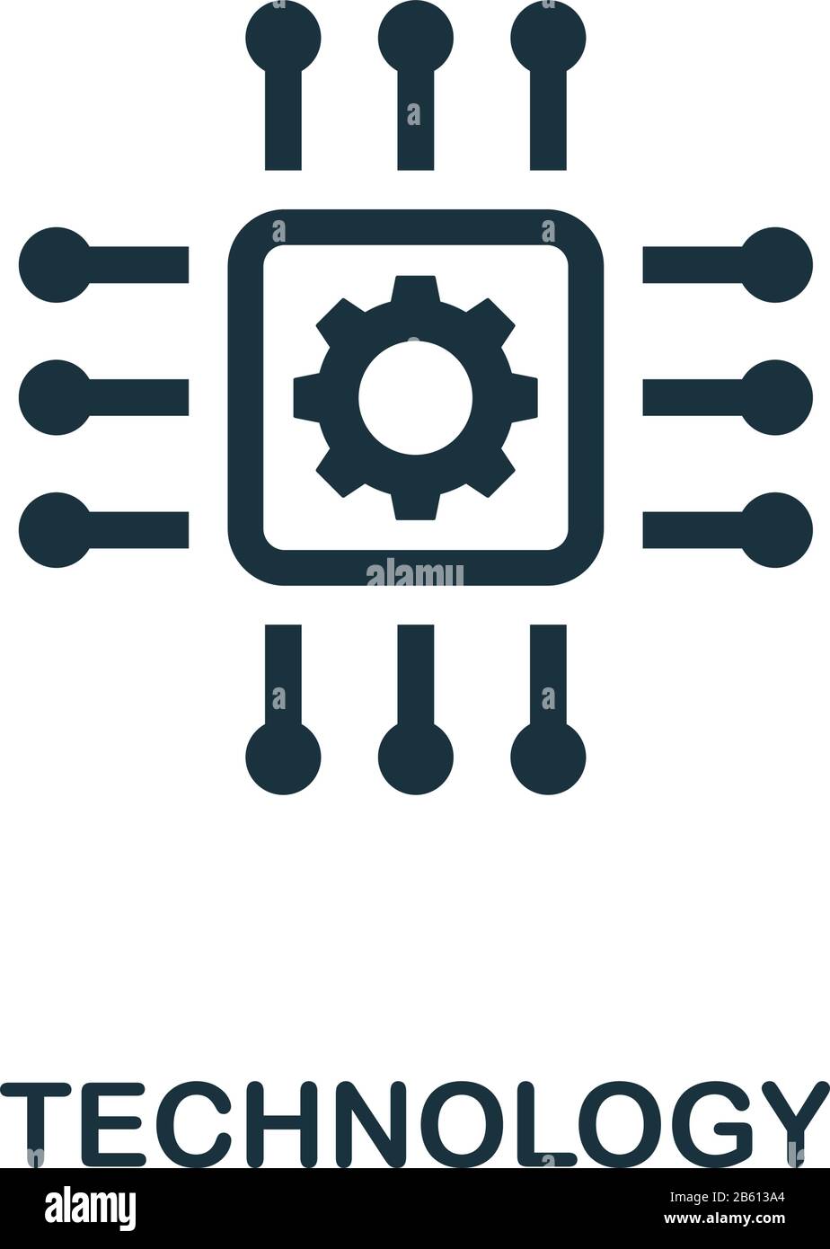 Technology icon. Simple element from digital disruption collection ...