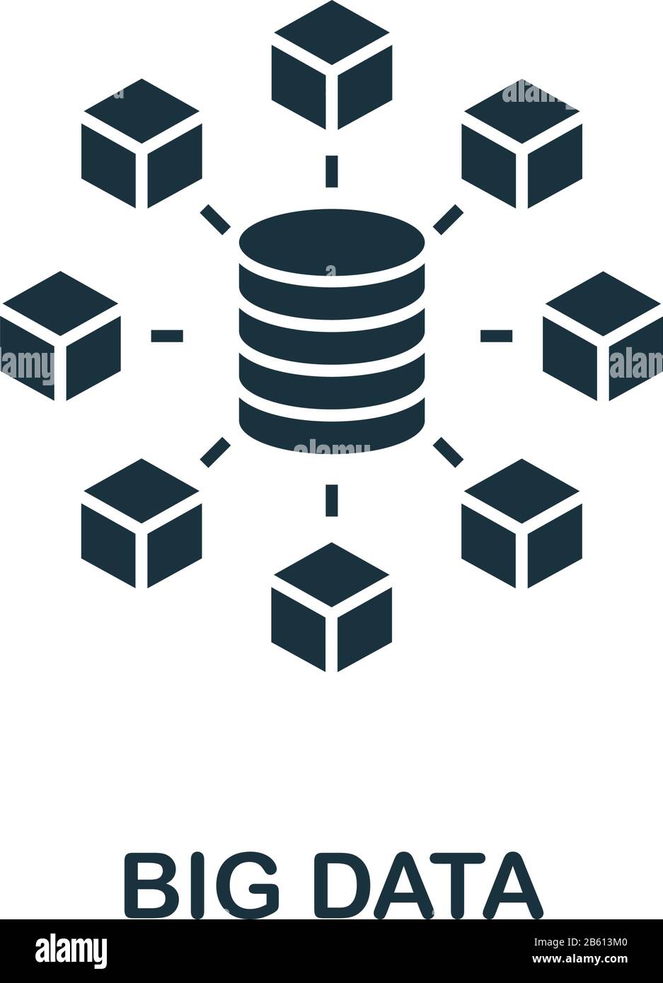 Big Data icon. Simple element from digital disruption collection. Filled Big Data icon for ...