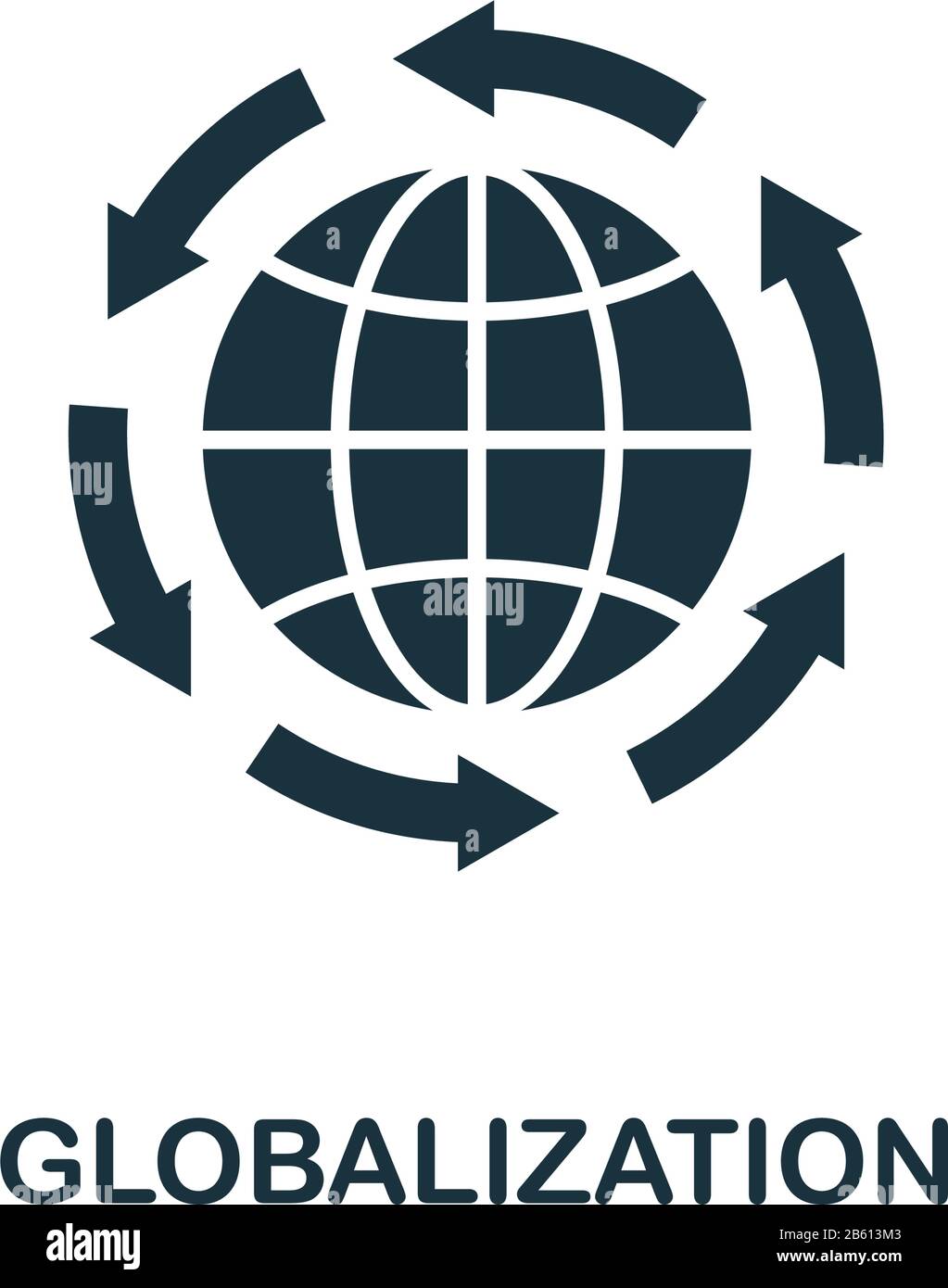 Globalization icon. Simple element from digital disruption collection ...