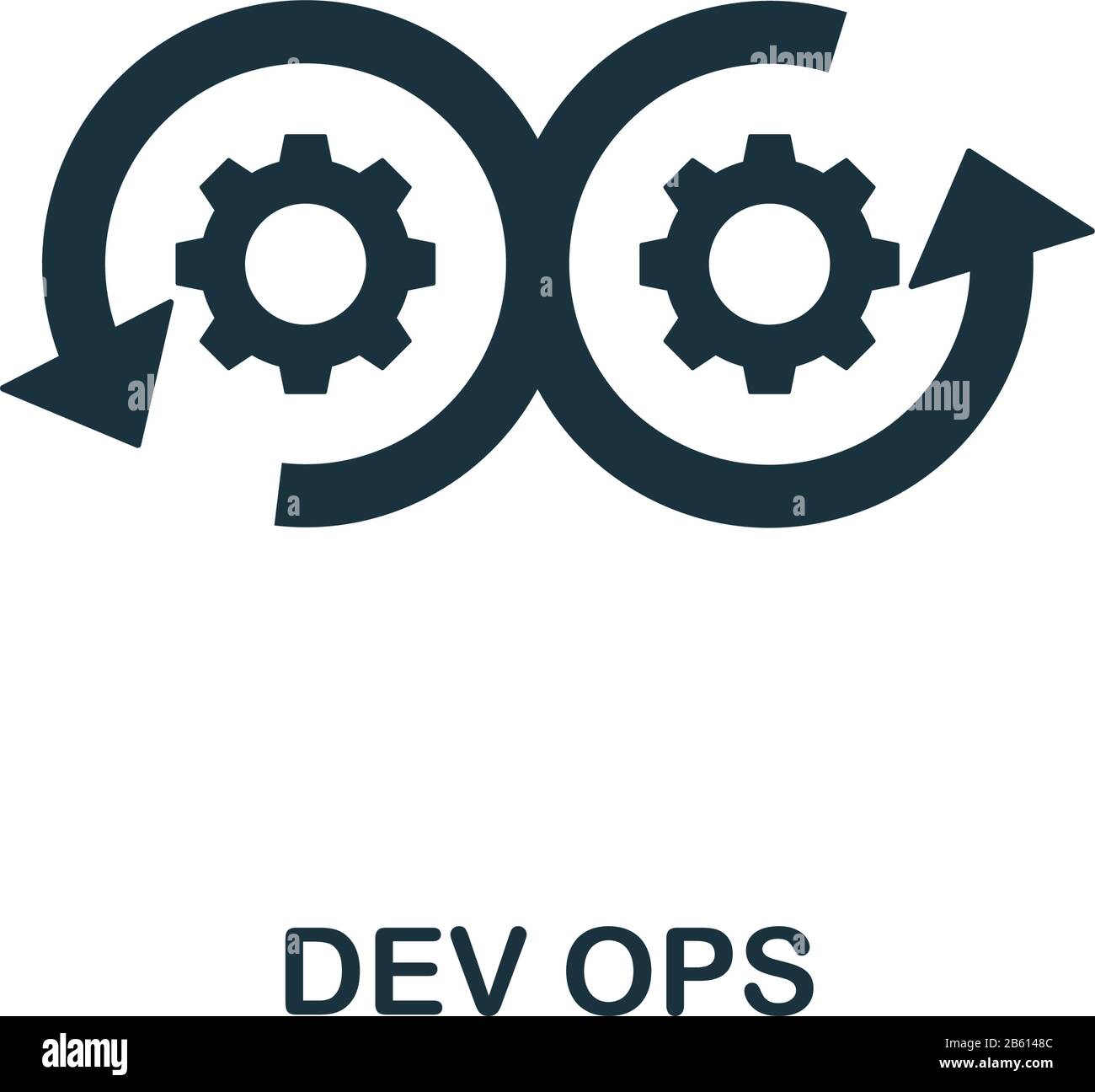 Dev Ops icon. Simple element from digital disruption collection. Filled ...