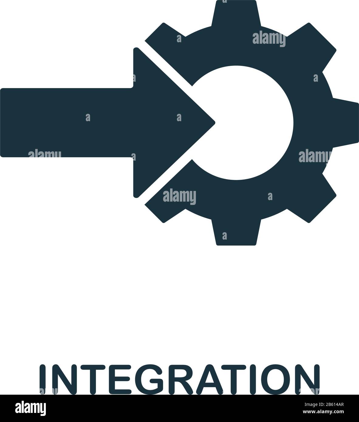 Integration icon. Simple element from digital disruption collection ...