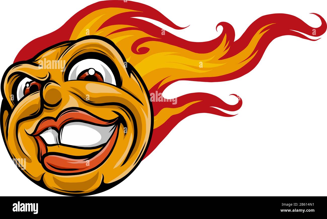 funny cartoon flame vector illustration design art Stock Vector Image ...