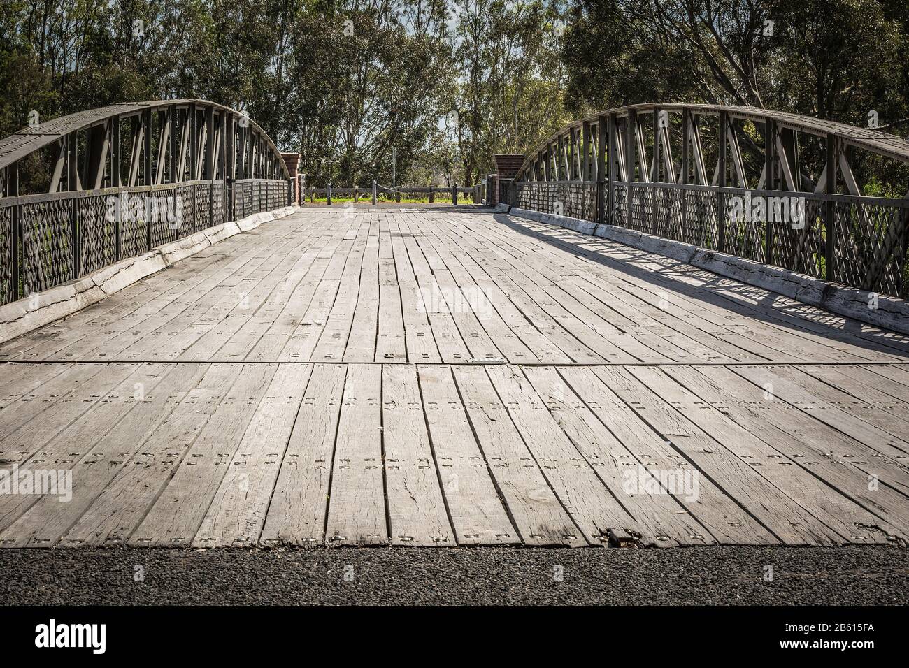 Timber is used as roadway on swing bridge in Sale Victoria Australia ...