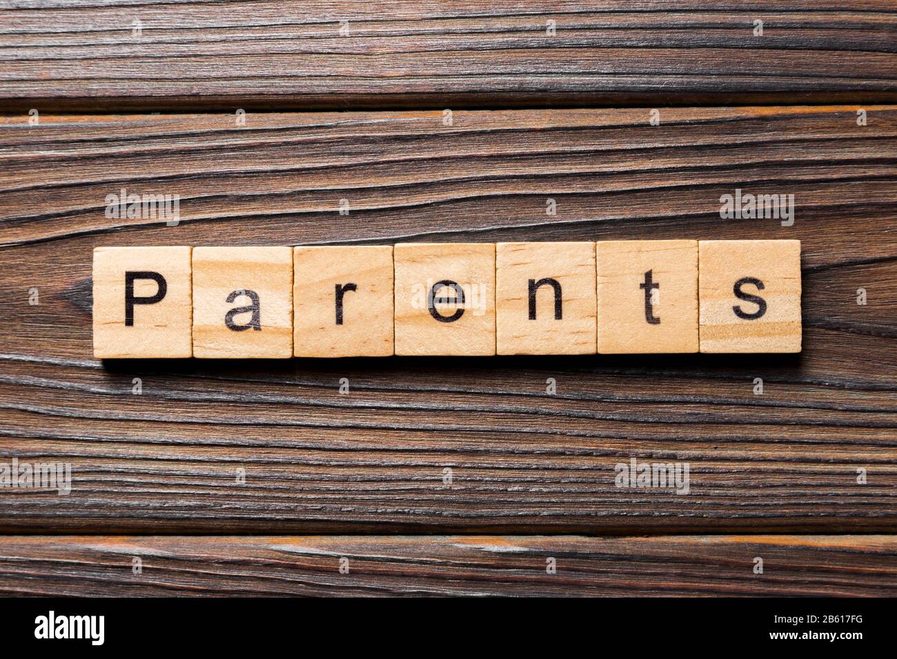 Dad word written wood block hi-res stock photography and images - Alamy