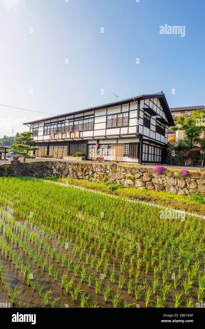 Japan, Honshu, Nagano prefecture, Nakasendo old post town of Magome ...